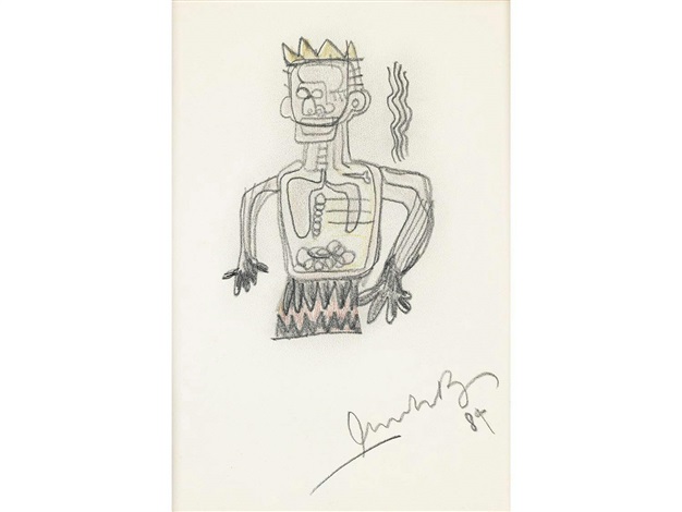 ANATOMICAL FIGURE WITH CROWN by Jean-Michel Basquiat on artnet