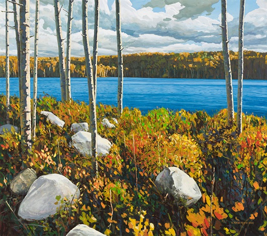 Autumn on the Gander, Newfoundland by Clayton Anderson on artnet