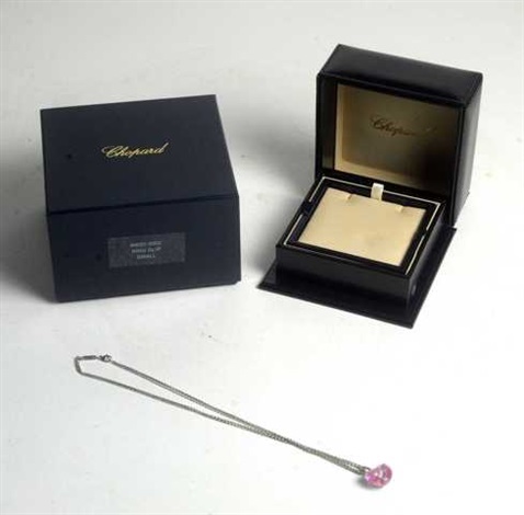 Chopard So Happy Diamond a diamond and synthetic pink sapphire pendant ...