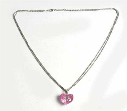 Chopard So Happy Diamond a diamond and synthetic pink sapphire pendant ...