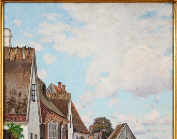 Bygata i Aalsgaard 1883 by Axel Lindman on artnet