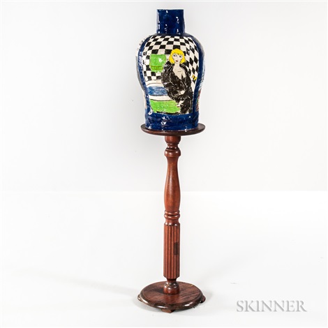 Large Polly Cook Vase with Pedestal by Polly Cook on artnet