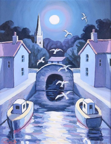 THE LITTLE HARBOUR, KILLYLEAGH by Leo Casement on artnet