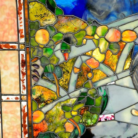 Woman with Parrots Stained Glass Panel By Michael by Michael Mattei on ...