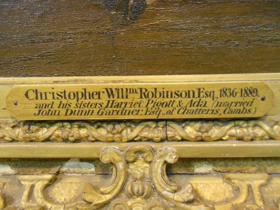 Portrait of Christopher William Robinson 1836-1889 of Dullingham House ...