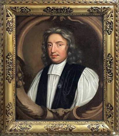 Portrait of John Wilkins 1614-1672, Bishop of Chester and a founding ...