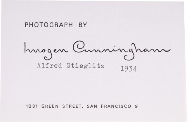 PORTRAIT OF ALFRED STIEGLITZ, 1934 by Imogen Cunningham on artnet