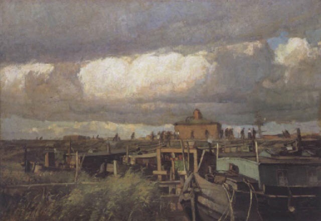 De sluis te Lillo, bij Antwerpen by Gerard (Ger) Jacobs on artnet