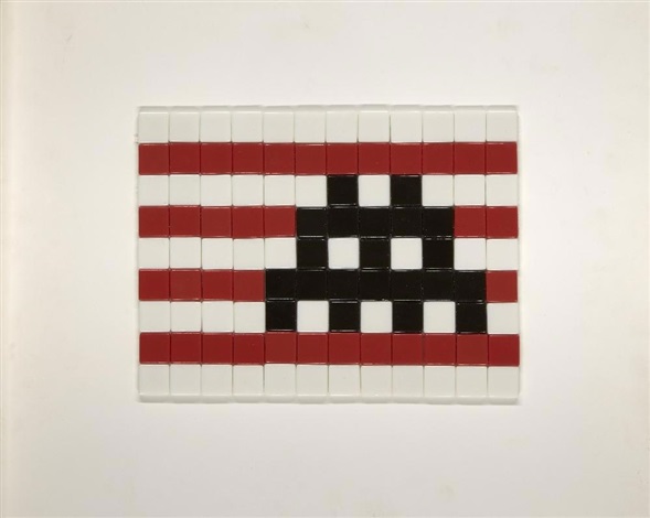 Mosaic, Red, Black and White by Invader on artnet
