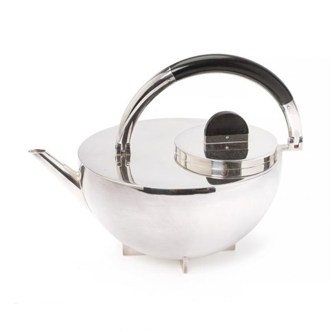 Bauhaus sterling silver teapot by Marianne Brandt on artnet