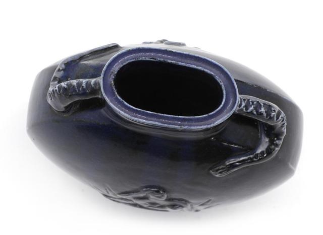 A stoneware vase modelled with relief motif of Adam and Eve by Jais ...