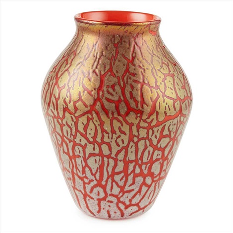 MONART CLOISONNÉ PATTERN GLASS VASE by John Moncrieff Ltd. on artnet