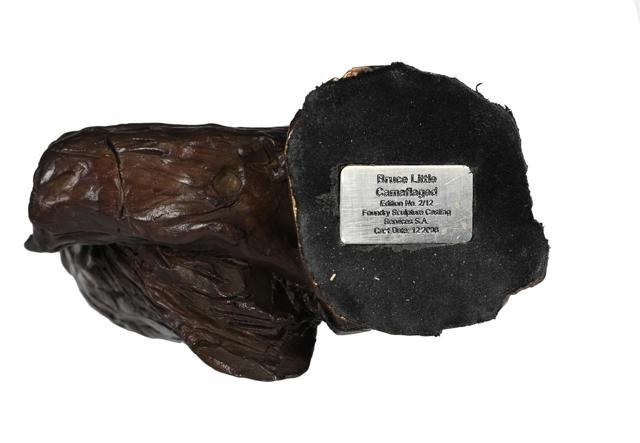 BRUCE LITTLE SOUTH AFRICAN, 20TH CENTURY, A BRONZE MODEL OF A SPOTTED ...