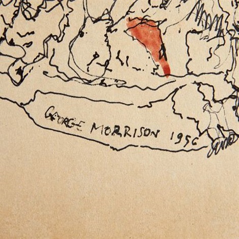 George Morrison Ink Watercolor Automatic Drawing by George Morrison on ...