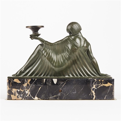 Raymonde Guerbe French Bronze Nude Lamp by Raymonde Guerbe on artnet