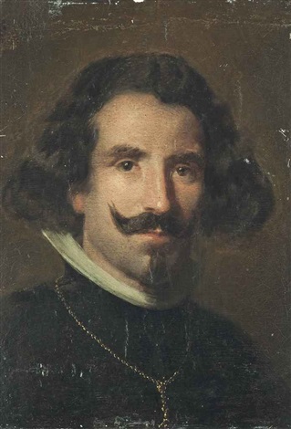 Portrait of Diego Velázquez 1599-1660, bust-length, in a black coat ...