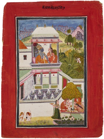 A PAINTING FROM A BARAMASA SERIES THE MONTH OF VAISHAKHA by Indian ...