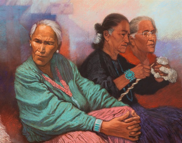 Three Grandmothers by Johnson Yazzie on artnet