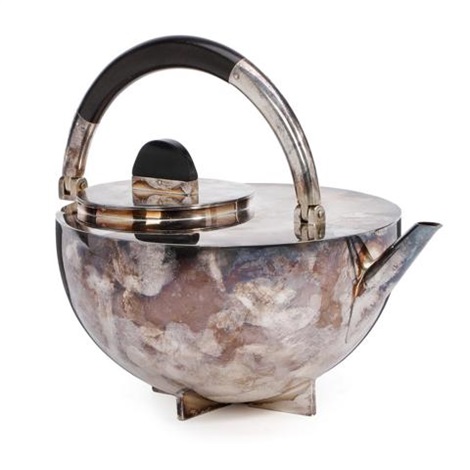 Bauhaus sterling silver teapot by Marianne Brandt on artnet