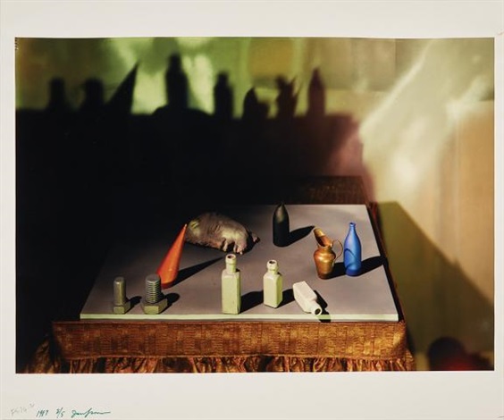 Bottles with Green Shadows HeadProfile by Jan Groover on artnet