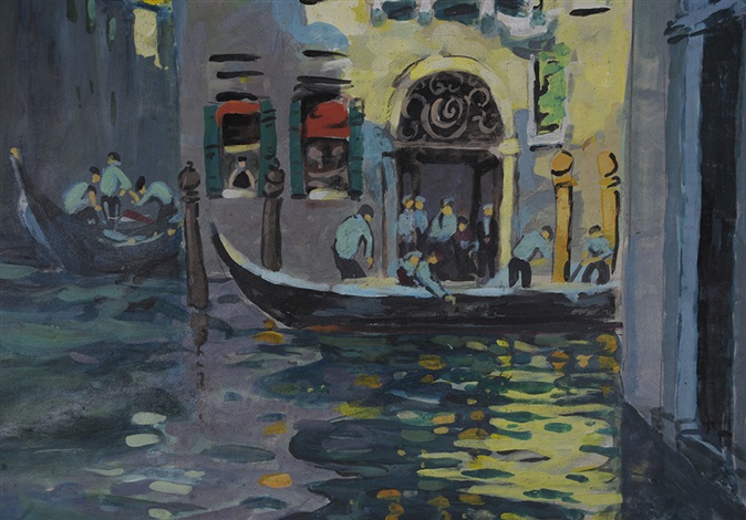 Gondolas in a Venetian Canal by Jane Peterson on artnet