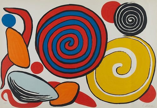 Alexander Calder Circle Swirls Lithograph 1970 by Alexander Calder on ...