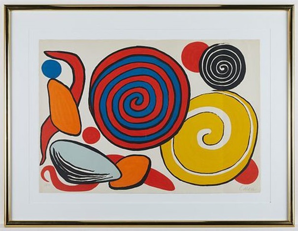 Alexander Calder Circle Swirls Lithograph 1970 by Alexander Calder on ...