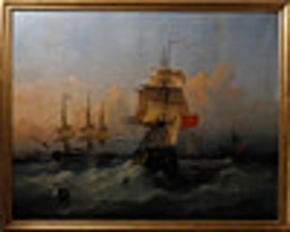 Encuentro entre la flota turca y la holandesa by Philippe Tanneur on artnet