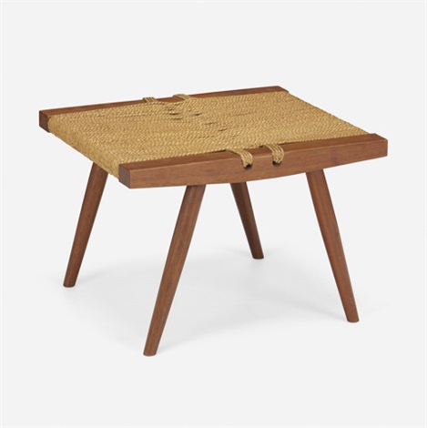 Grass-Seated stool by George Nakashima on artnet