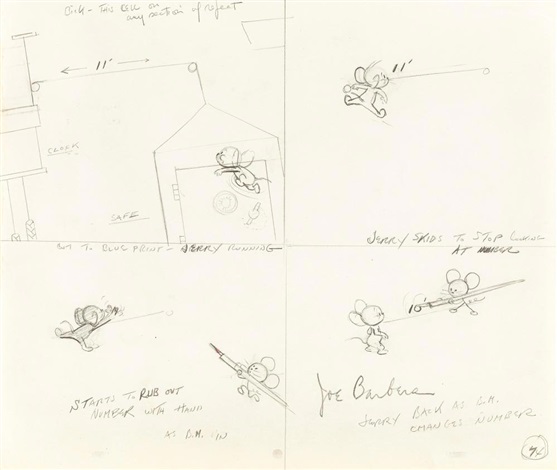 Joe Barbera - Tom Jerry - Designs On Jerry, 1955 by Joseph Roland ...