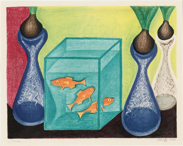 Hyacinter og guldfisk by Hans Scherfig on artnet