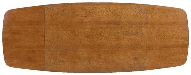 Rare teak and pine wood dining table with flip-up leaves by Poul ...