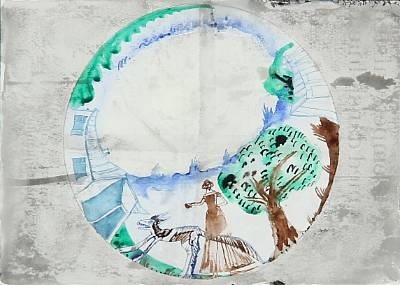 Circular figure composition by Richard Winther on artnet