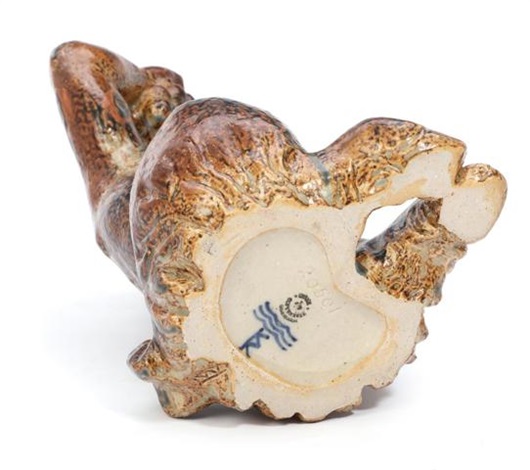 A stoneware faun figure by Knud Kyhn on artnet