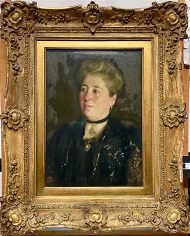 Portrait of Mrs H. Montagu Wife of Hyman Montagu by Joseph Solomon ...