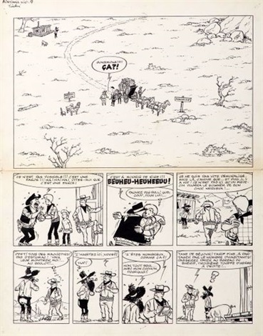 Chick Bill, planche n°9 à lencre de Chine de lépisode Montana Kid publiée dans le journal Tintin ...
