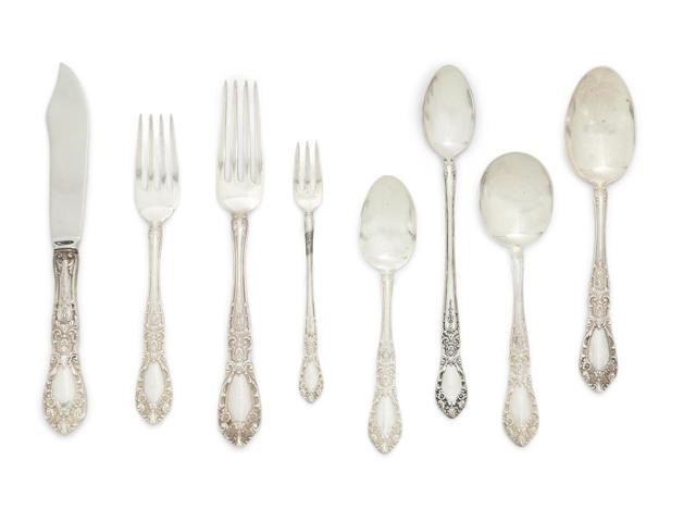 Alvin Prince Eugene Sterling Silver Flatware Set by Alvin Corp. on artnet
