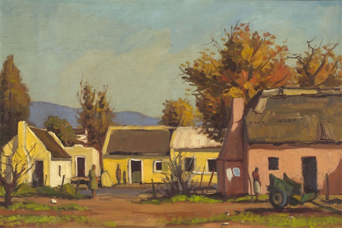 Cape Cottages in Autumn by David Botha on artnet