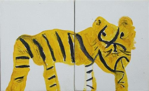 Tiger Diptych by Darren McDonald on artnet
