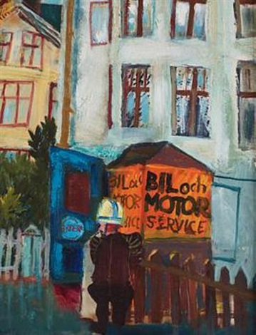 Man with A table by Olle Olsson-Hagalund on artnet