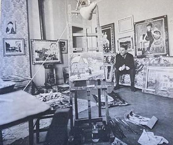 Man with A table by Olle Olsson-Hagalund on artnet