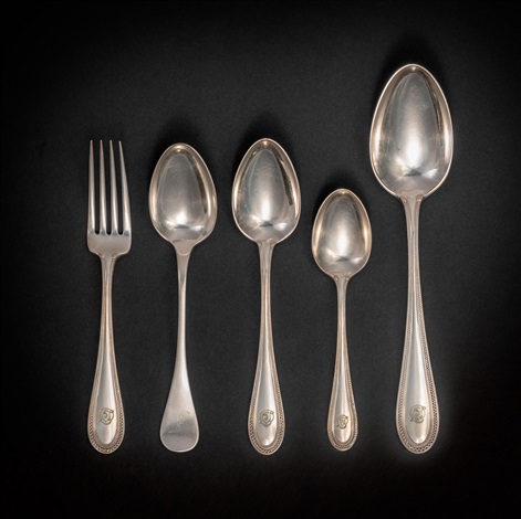 28-Piece Silver-Plated Norman Pattern Flatware Service, from the ...