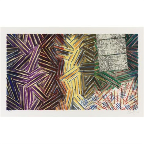 Between the clock and the bed by Jasper Johns on artnet