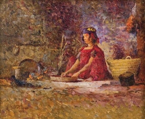 Préparation du couscous by Alexis Auguste Delahogue on artnet