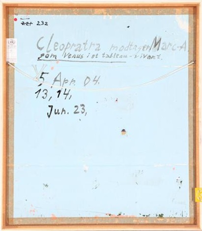 Cleopratra modtager Marc-A som venus i et tableau - vivant by Richard ...