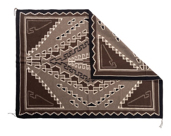 Navajo Two Grey Hills Weaving Rug by Veronica Kinsel on artnet