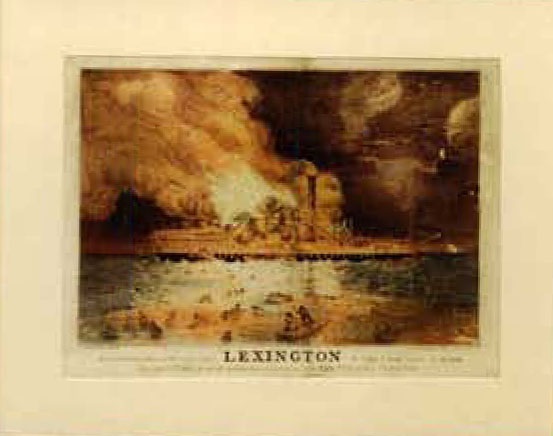 Awful conflagration of the steamboat quotLexingtonquot in Long Island ...