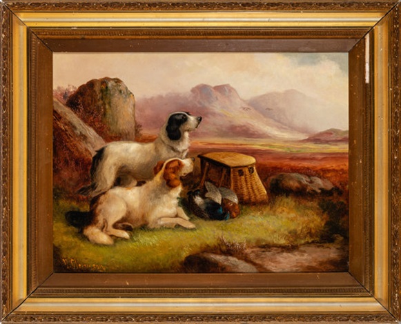 Guarding the Days Bag on a Grouse Moor and Setters and Game on a Grouse ...