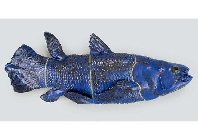 Blue fish coelacanth by Royal Copenhagen (Co.) on artnet
