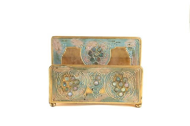 4PC TIFFANY STUDIOS NEW YORK ABALONE DESK SET by Tiffany Studios on artnet